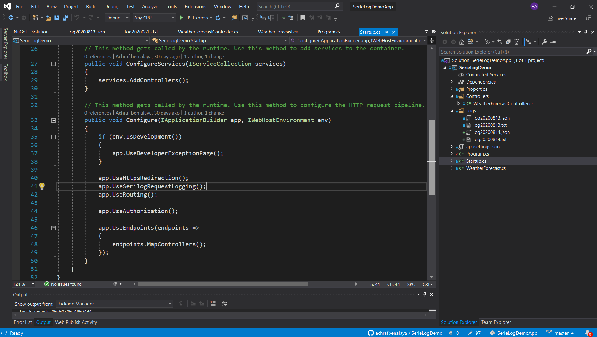Serilog Configuration