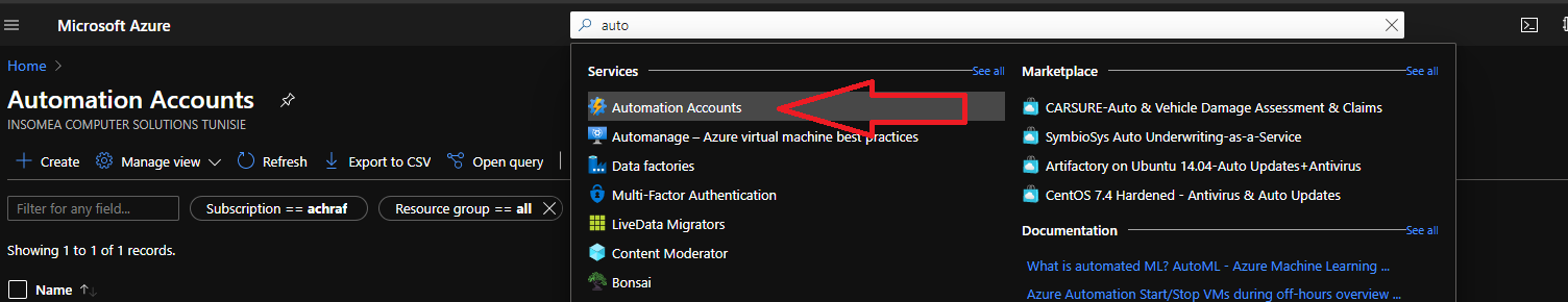 Azure Automation : How to create PowerShell Runbook – achraf ben alaya