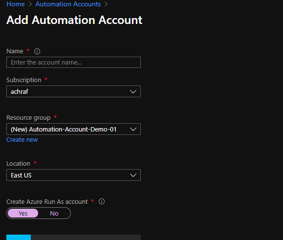 Azure Automation : How to create PowerShell Runbook – achraf ben alaya