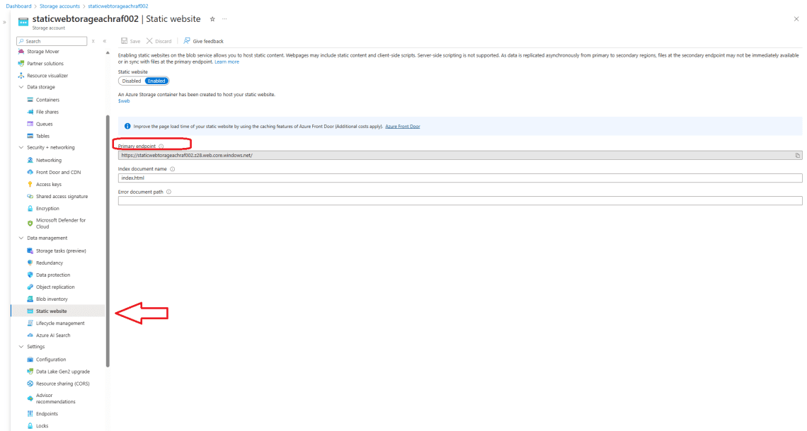 Step-by-Step Guide: Azure Front Door + Storage Account Static Website + Custom Domain with ...